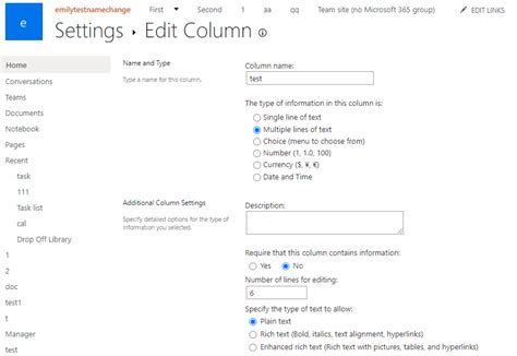 sharepoint 2016 column type multiple lines of text phases out rich