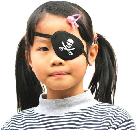 Jp Gelamu 目隠し 片目眼帯 海賊眼帯 アイマスク ハロウィーンパーティー コスプレ用小物 弱視 斜視 視力矯正