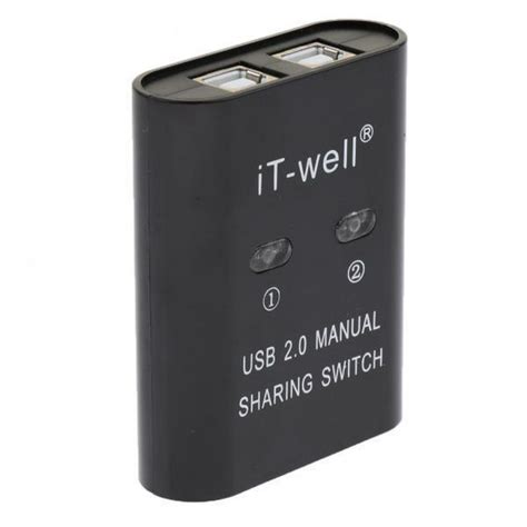 2x Conmutador De Usb Caja De Adaptador De Conmutador Kvm Concentrador