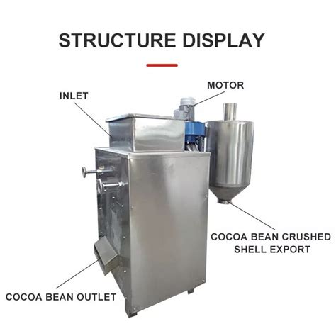 Small Cocoa Bean Processing Line Cocoa Bean Winnower And Cracker Coffee