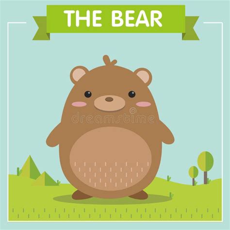Cute Brown Bear Character Cartoon Stock Vector Illustration Of Icon