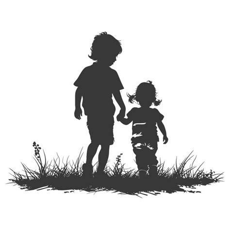Premium Vector Silhouette Illustration For Celebrating World Sibling Day