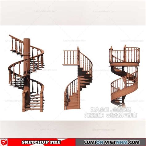 Stair Sketchup Models By Cuong Covua