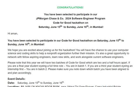 aman singh on linkedin hackathon codeforgood jpmorganchase
