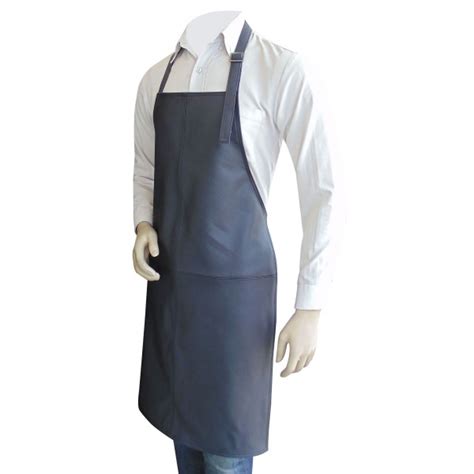 Real Leather Bib Apron In Blackbrown Colours
