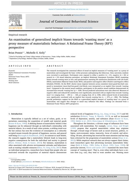 Pdf An Examination Of Generalised Implicit Biases Towards ‘wanting More As A Proxy Measure Of