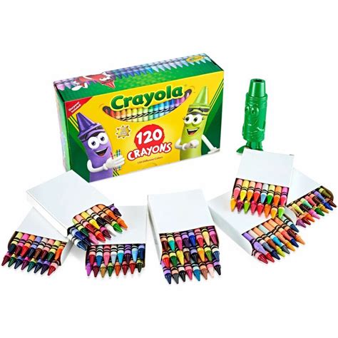 Crayola 120 Crayons Assorted 120 Box Office Supply Hut