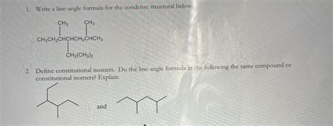 Solved 1 Write A Line Angle Formula For The Condense