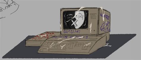 Rule 34 Computer Computer Screen Cuknite32 Cum Funny Gray Background