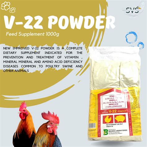 South Vet V 22 Powder Feed Supplement For Gamefowl Vitamin And Amino