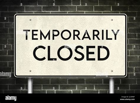 Temporarily Closed Road Sign Information Stock Photo Alamy