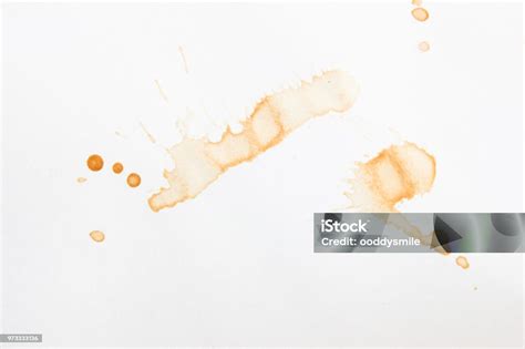 흰 종이에 커피 커피 한 잔에서 자리 설정 커피 페인트 얼룩 얼룩 엎지름에 대한 스톡 사진 및 기타 이미지 엎지름 종이 커피 마실 것 Istock