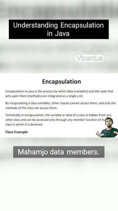 Understanding Encapsulation In Java Coding Objectorientation Javasyntax Programming Program