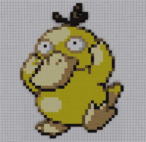 54 Psyduck 54 Psyduck Stitchingart Pixel Art Pokemon