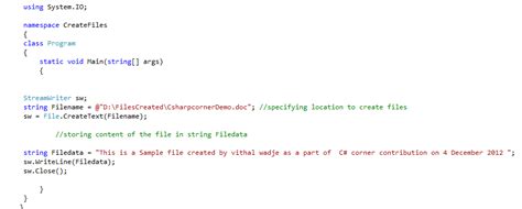 Create Text Word Excel And Pdf File Using C Console Application