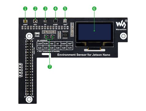 Environment Sensors Module For Jetson Nano I C With OLED Display Waveshare Botland