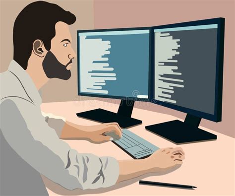 Hands Work On Website Or App Ui Ux Design And Programming Stock Illustration Illustration Of