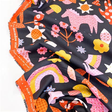 Ruby Star Fabric Etsy