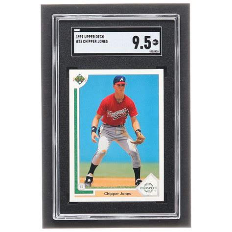 Chipper Jones 1991 Upper Deck 55 Rc Sgc 9 5 Pristine Auction
