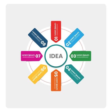 Premium Vector 8step Circular Infographic Template For Data Visualization Amp Presentation