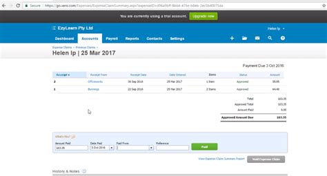 Acctxer5120509 Xero Training Learn How To Pay An Expense Claim