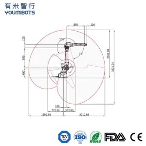 Youmibots 0 05 Repeatability Industrial Robot Arm 16kg Wrist Payload