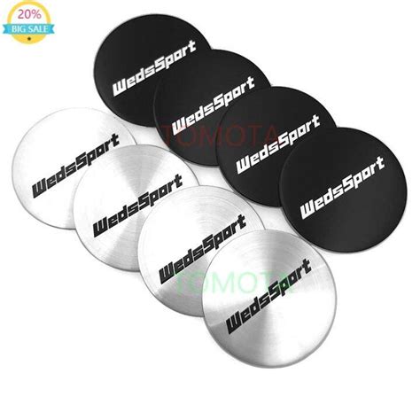 4PCS Set 50mm WEDSSPORT Logo Emblem Wheel Center Sticker Car Sport Rim