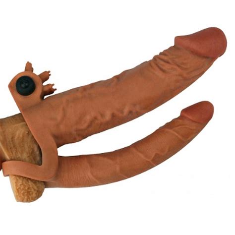 Capa Peniana Dupla Penetração e Vibro Pleasure X tender Series