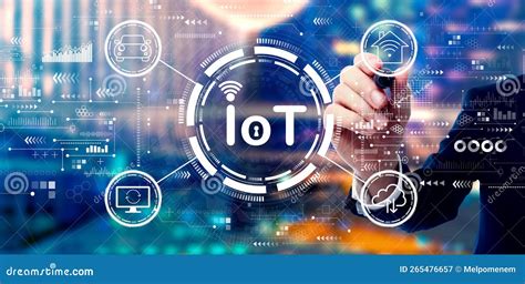 IoT Theme With Businessman Stock Image Image Of Light