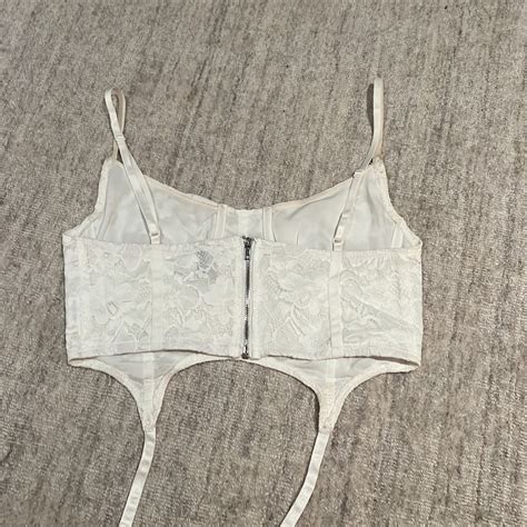 White Lace Corset Top Gem