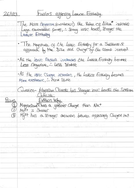 Solution Ocr A Level Chemistry Lattice Enthalpy Born Haber Cycles
