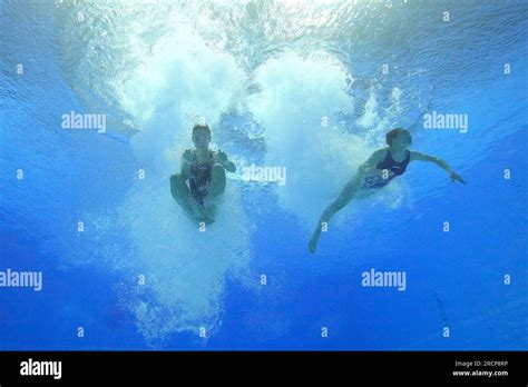 Kseniia Bailo And Sofia Esman Of Ukraine Compete During The Womens