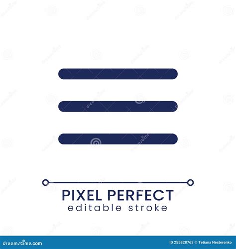 Hamburger Menu Pixel Perfect Linear Ui Icon Stock Vector Illustration Of Linear Internet