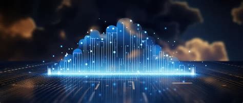 Premium Photo Futuristic Hologram Cloud Computing Digital Information