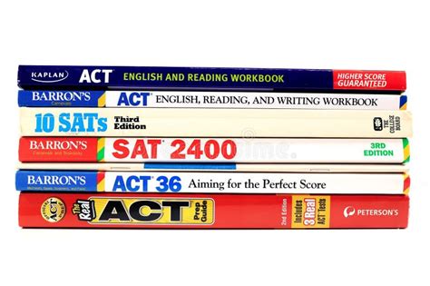 Stack Sat Books Contain Standardized Practice Tests University