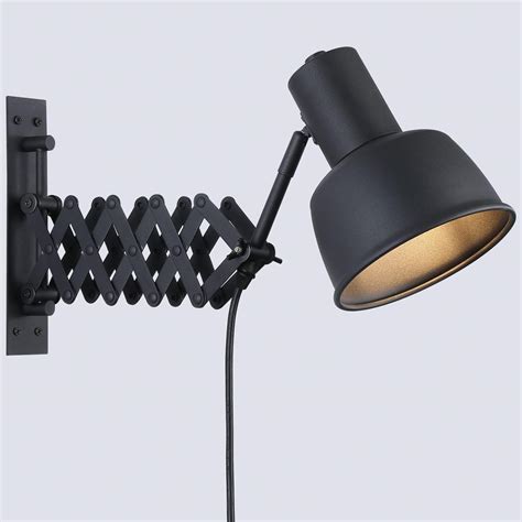 Decoluce Accordion Swing Arm Wall Sconces Industrial Plug In Wall