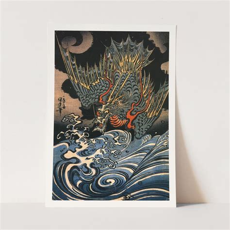 Premium Giclée Print Of Utagawa Kuniyoshi Dragon Etsy Uk Posters