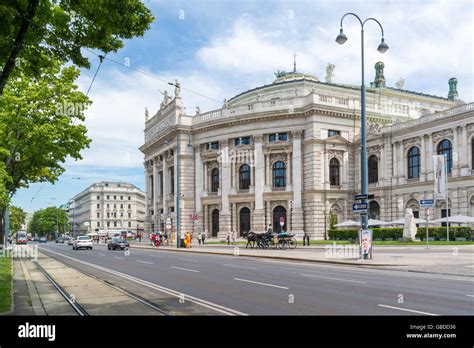 Burgtheatre Ringstrasse Vienna Austria Historical Hi Res Stock
