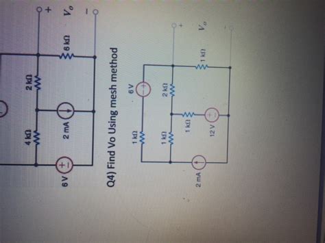 Solved Find V 0 Using Mesh Method Chegg Com