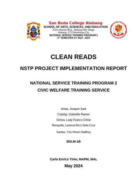 Template For Project Implementation Report Pir Pdf Disinfectant