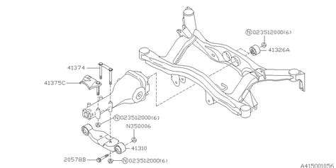 41322ae01d Suspension Crossmember Insulator Bushing Differential Mounting R Cushion