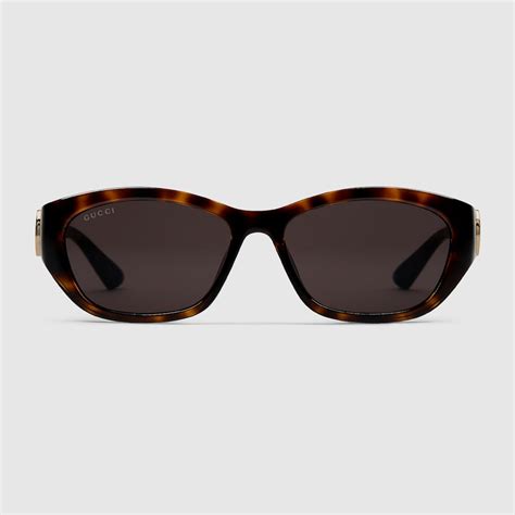 Low Nose Bridge Fit Rectangular Sunglasses In Dark Tortoiseshell