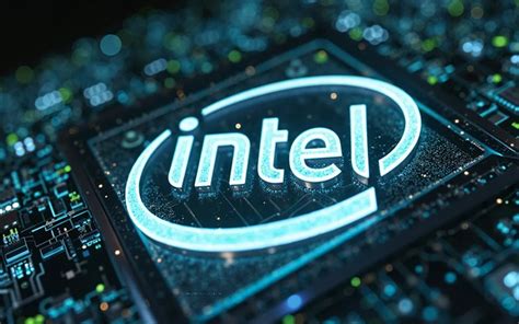 Download Intel Old Logo 4k Blue Hi Tech Background Intel Old Blue