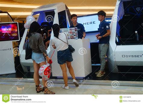 Shenzhen China Virtual Reality Experience Women Are Happy To
