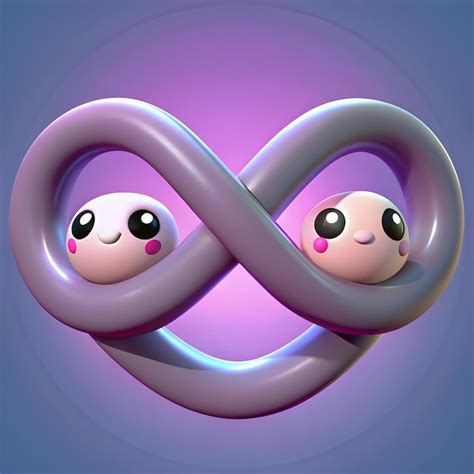 Cute Cartoon Characters Trapped In An Infinity Symbol Perfect For