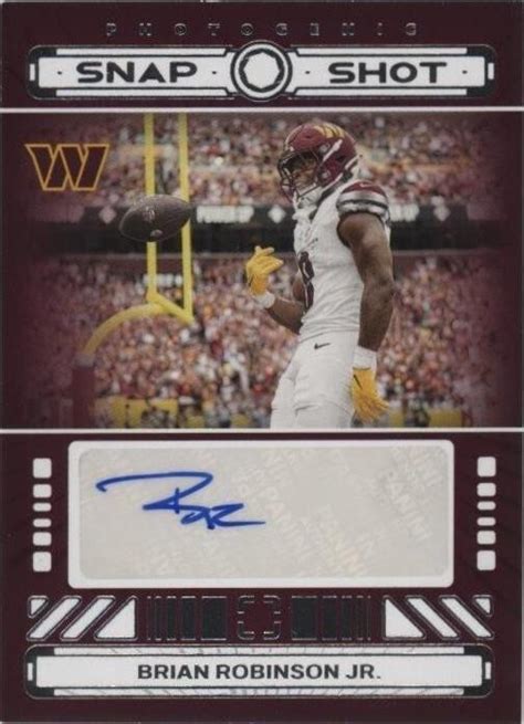 2024 Panini Photogenic Snapshots Autographs Brian Robinson Jr Ssa