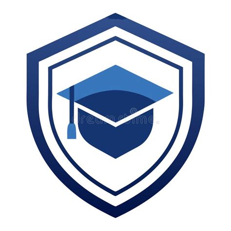 Education Security Logo Graduation Cap In Shield For Schools