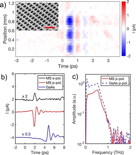 A THz Field Generated Upon Excitation At Different Positions In A