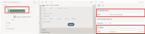 how to hide success message after few seconds in oracle apex
