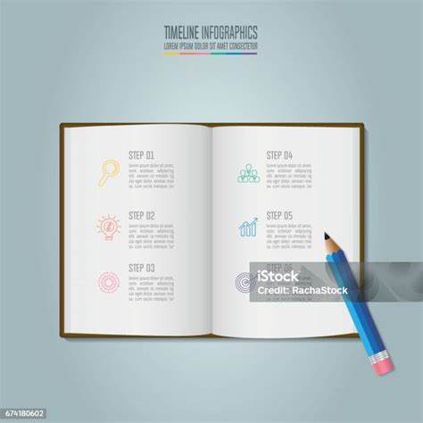 교육 Infographics 템플릿 6 단계 옵션입니다 타임 라인 Infographic 프레 젠 테이 션 워크플로 레이아웃 다이어그램 연례 보고서 웹 디자인에 대 한 벡터